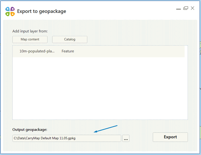 Carrymap Builder Help Exporting Arcgis Layers To Geopackage File 