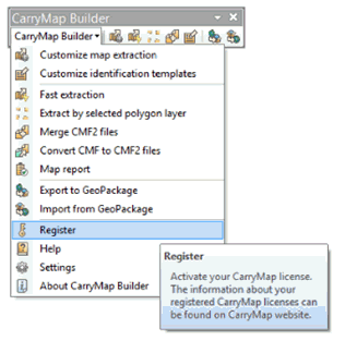 CarryMap Builder Help - Registration
