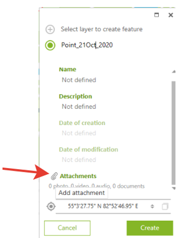 Adding attachments to features